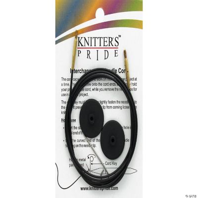 Knitter's Pride Intrchng Needle Cord Blk/Gold 47"