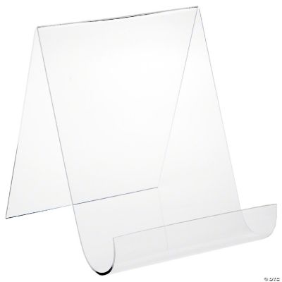Plymor Clear Acrylic Flat Back Display Easel With Rounded Front, 10" H ...