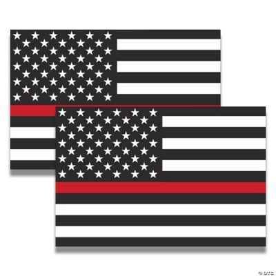 Magnet Me Up Thin Red Line Magnet Decal, 4x6 Inches, 2 Pack, Automotive ...