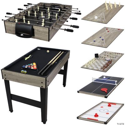 Sunnydaze Indoor Multi-Game Table with Billiards, Push Hockey, Foosball ...