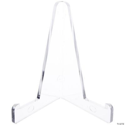 Plymor Clear Acrylic Display Easel, 3.375" H x 3.125" W x 1.875" D (6 Pack)