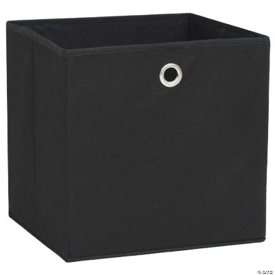 vidaXL Storage Boxes 10 pcs Non-woven Fabric 11"x11"x11" Black
