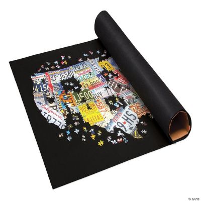 TDC Games Roll Up Jigsaw Puzzle Felt Mat & Folding Cardboard Tube for ...