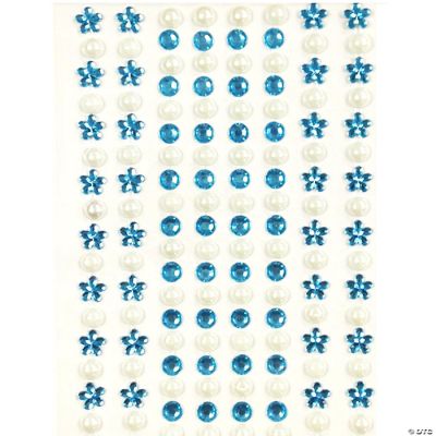 Wrapables 164 pieces Crystal Flower and Pearl Stickers Adhesive ...