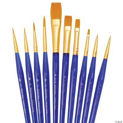 Royal Brush Super Value Brush Set, Golden Taklon, Ultra-Short Handle