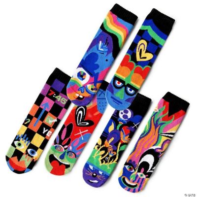 Pals Socks Colorful Personality Bundle - Adult - 3 Mismatched Pairs ...