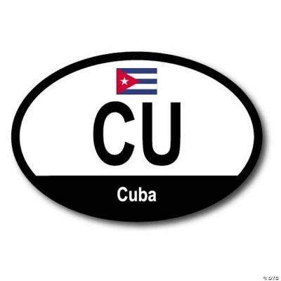 Magnet Me Up Cuba Cuban Euro Oval Magnet Decal, 4x6 Inches, Heavy Duty ...