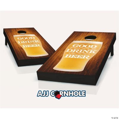 AJJCornhole Good People Drink Good Beer Theme Cornhole Set with Bags ...