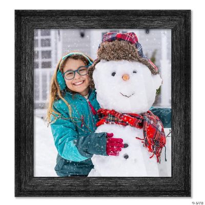 CustomPictureFrames.com 7x7 Frame Black Barnwood Picture Frame Modern ...