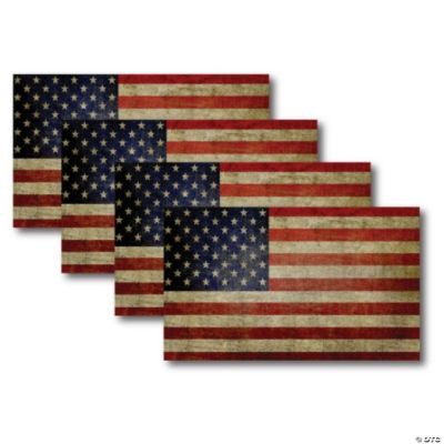 Magnet Me Up Weathered American Flag Magnet Decal, 3x5 Inches, 4 Pack ...