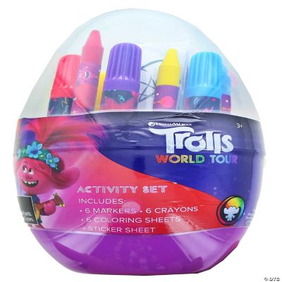 Trolls Activity Egg Craft Kit Coloring Pages Stickers Markers Crayons ...