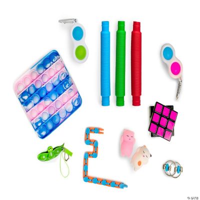 12-Piece Sensory Fidget Toy Set Simple Dimple, Pop Tubes & More ...