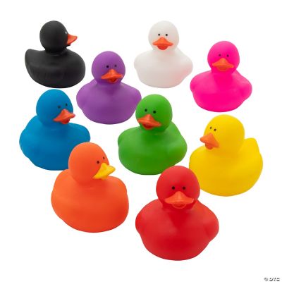 2" Bulk 108 Pc. Colorful Rainbow Rubber Duck Assortment | Oriental Trading