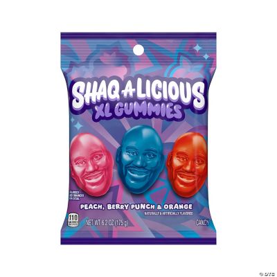 Shaq-A-Licious™ Peach, Berry Punch & Orange XL Gummy Candy - 12 Pc.