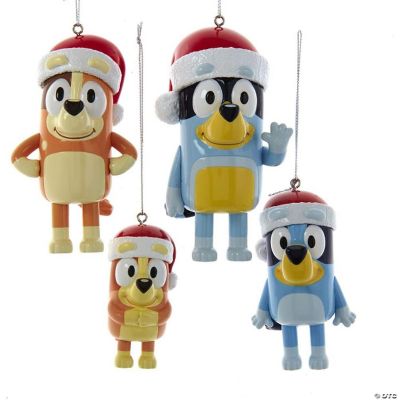 Kurt Alder Bluey and Family Ornaments 4-Piece Set, Multicolored, 6 ...