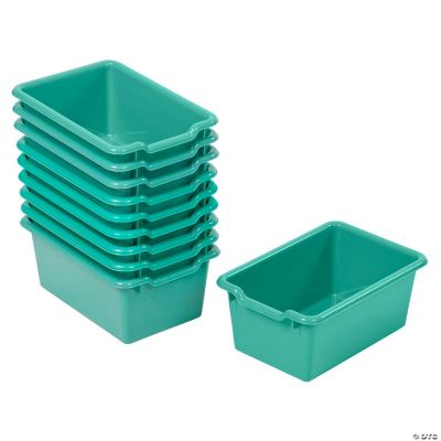 ECR4Kids Scoop Front Storage Bins, Multipurpose Organization, Emerald ...