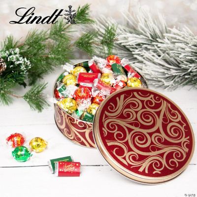 1.8lb Christmas Chocolate Gift Tin Hershey's Miniatures & Lindt ...
