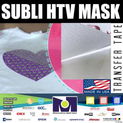 SUBLI HTV MASK 8in x 9in - 25 SHEETS For Sublimation HTV Vinyl ...