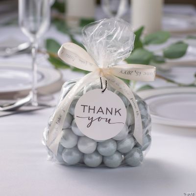 Bulk Personalized Ivory Ribbons with Cellophane Bags & Tags for 48 ...