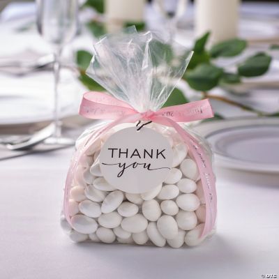 Bulk Personalized Pink Ribbons with Cellophane Bags & Tags for 48 ...