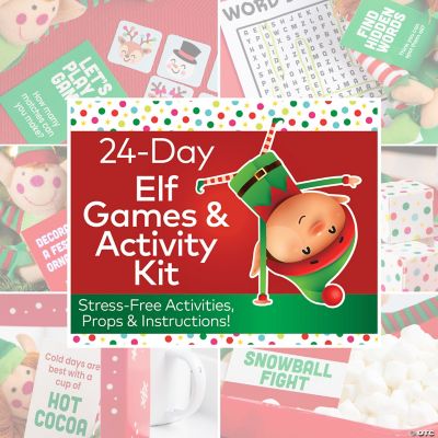 Christmas Elf Games & Activity Kit with Instructions for 24 Days ...