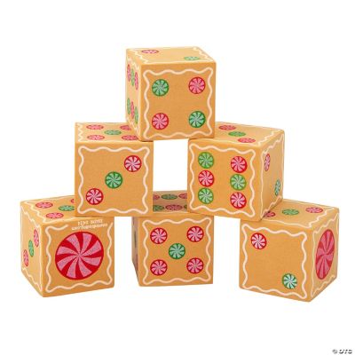 1 1/2" Christmas Gingerbread & Candy Foam Dice Toys - 12 Pc. | Oriental ...