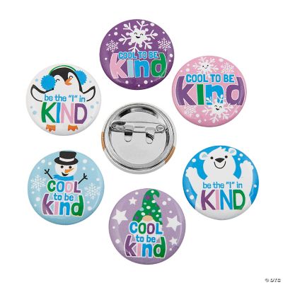 1" Bulk 48 Pc. Mini Cool to Be Kind Multicolor Metal Buttons | Oriental ...
