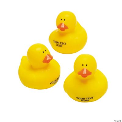 2" Bulk 48 Pc. Personalized Classic Yellow Rubber Ducks | Oriental Trading