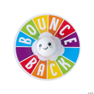1 1/2" Bouncy Balls with Rainbow-Colored Bounce Back Card - 12 Pc ...