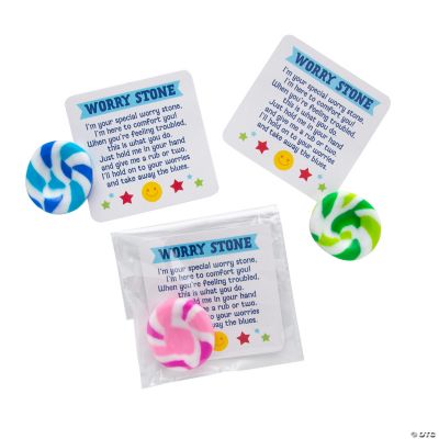 1 1/2" Social Emotional Learning Worry Stone Handouts for 12 | Oriental ...