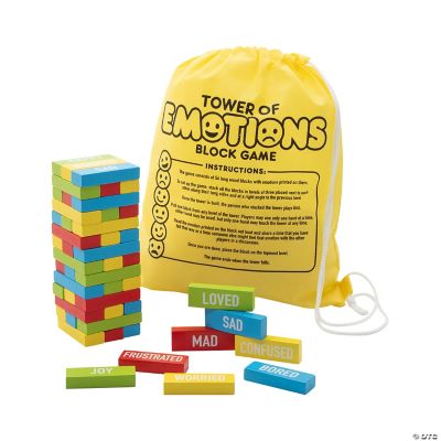 Social Emotional Learning Emotions Block Tower Learning Game - 55 Pc.