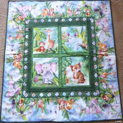 Jungle Friends Cute Quilt Loved by all 46X46 Handmade and Quilted ...