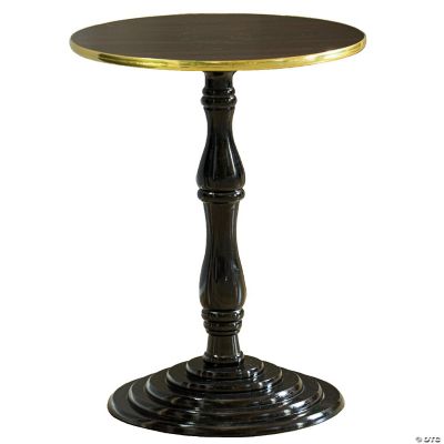 Fabulaxe Round Wooden Side Table, Living Room Accent Pedestal End Table ...