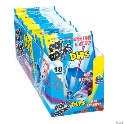 11.43 oz. Pop Rocks ® Dips Blue Raspberry Packs - 18 Pc.