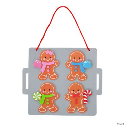 6 3/4" x 5 3/4" Gingerbread Baking Sheet Sign Foam Craft Kit - Makes 12