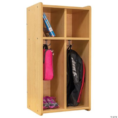 Tot Mate 2-Section Wall Locker, Assembled (Maple) | Oriental Trading