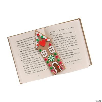 2 3/4" x 7" Gingerbread House Bookmarks Foam Craft Kit - Makes 12