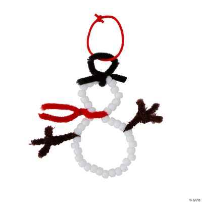 4" x 4 1/2" Snowman Ornament Beaded Chenille Stem Craft Kit - Makes 12