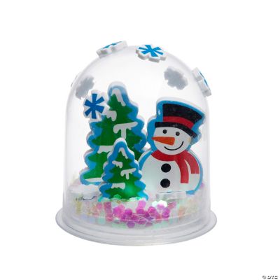 2" x 2 1/4" Snowman Glitter Snow Globe Craft Kit - Makes 12
