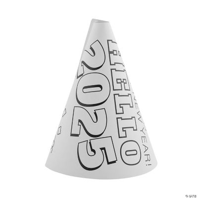 5 1/2" x 4" Color Your Own New Year Megaphone Cardstock Craft Kit ...