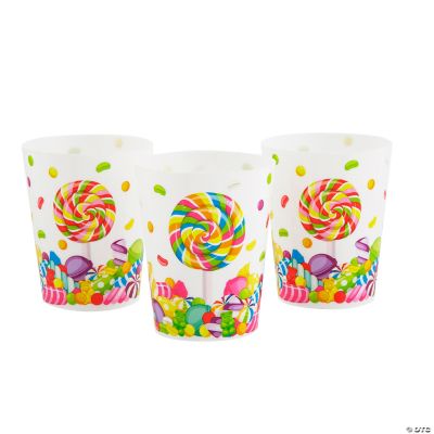 4 1/2" 16 oz. Candy World Party Reusable Plastic Favor Cups - 8 Ct ...