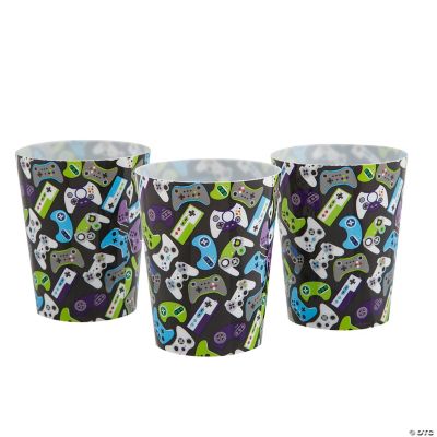 4 1/2" 16 oz. Gamer Party Reusable Plastic Favor Cups - 8 Ct ...