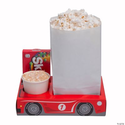 9 1/2" x 6" Race Car Red & Black Cardstock Snack Trays - 12 Pc ...