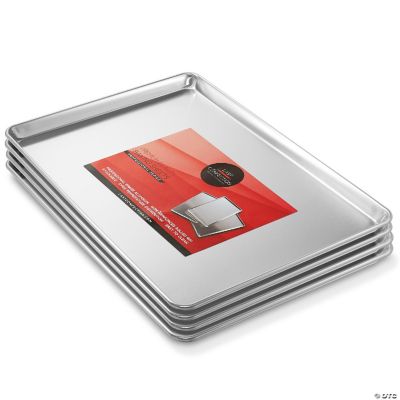 Last Confection 4 Pack Full Size Sheet Pans 18" x 26" Rimmed Aluminum ...