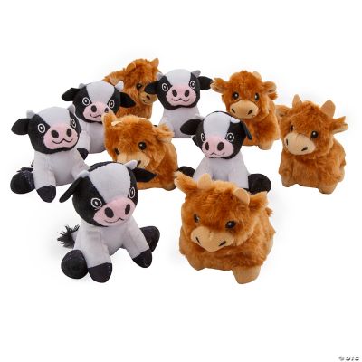 4 1/2" - 5 1/2" Pair of Stuffed Multicolor Cows – 24 Pc. | Oriental Trading