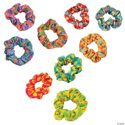 4" Multicolor Polyester Scrunchie Assortment Kit - 36 Pc. | Oriental ...