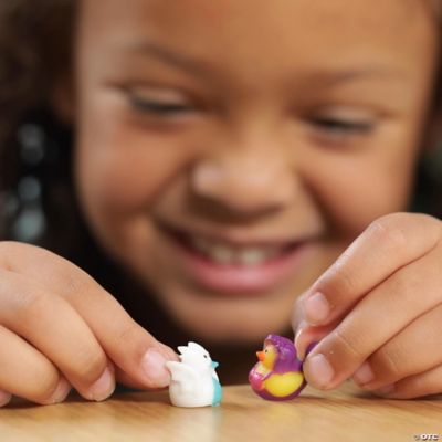 1/2" Micro Winged Dragon Brown, Red & White Rubber Ducks - 24 Pc.