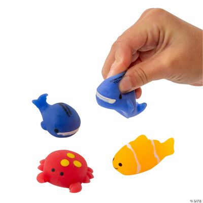 2" Mini Sea Life Whale, Crab & Fish Mochi Squishies - 12 Pc. | Oriental ...