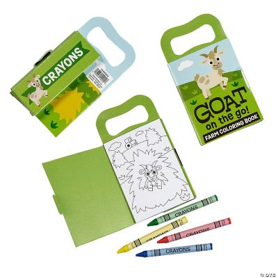 3" x 5 1/2" 12 pg. Mini Farm Hidden Picture Activity Books with Crayons ...