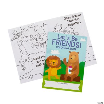 5" x 7" Animal Let's Be Friends Paper Coloring Books - 24 Pc ...